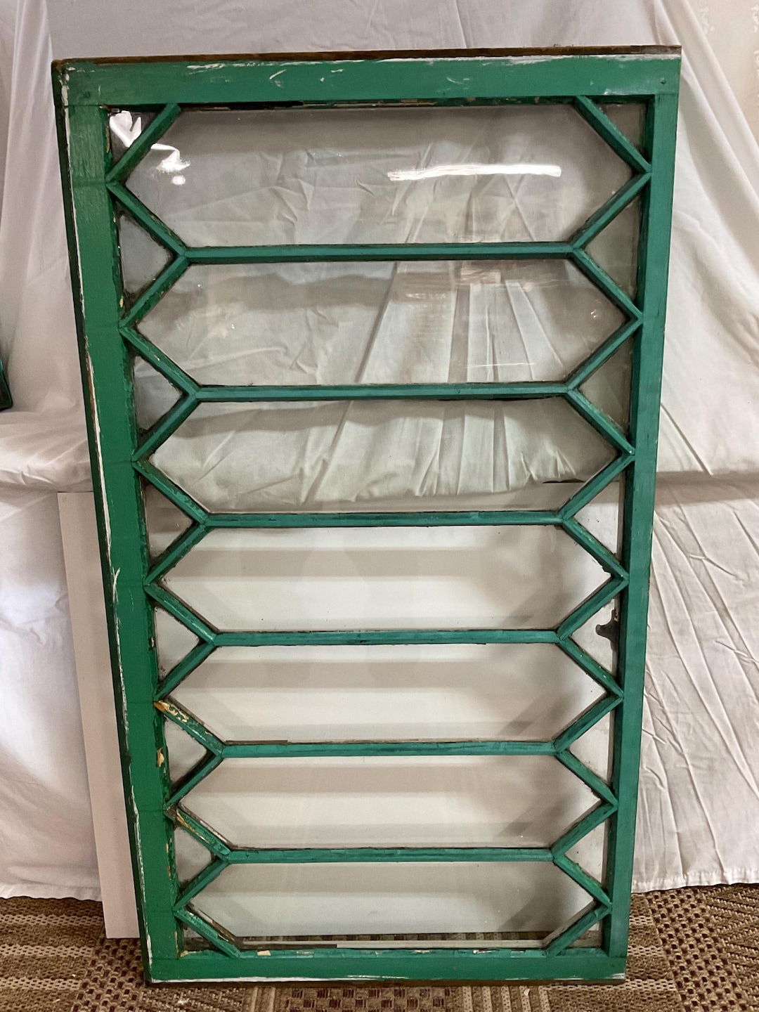 Salvaged Diamond Paned Window: 1920s Sun Valley Decor - Etsy