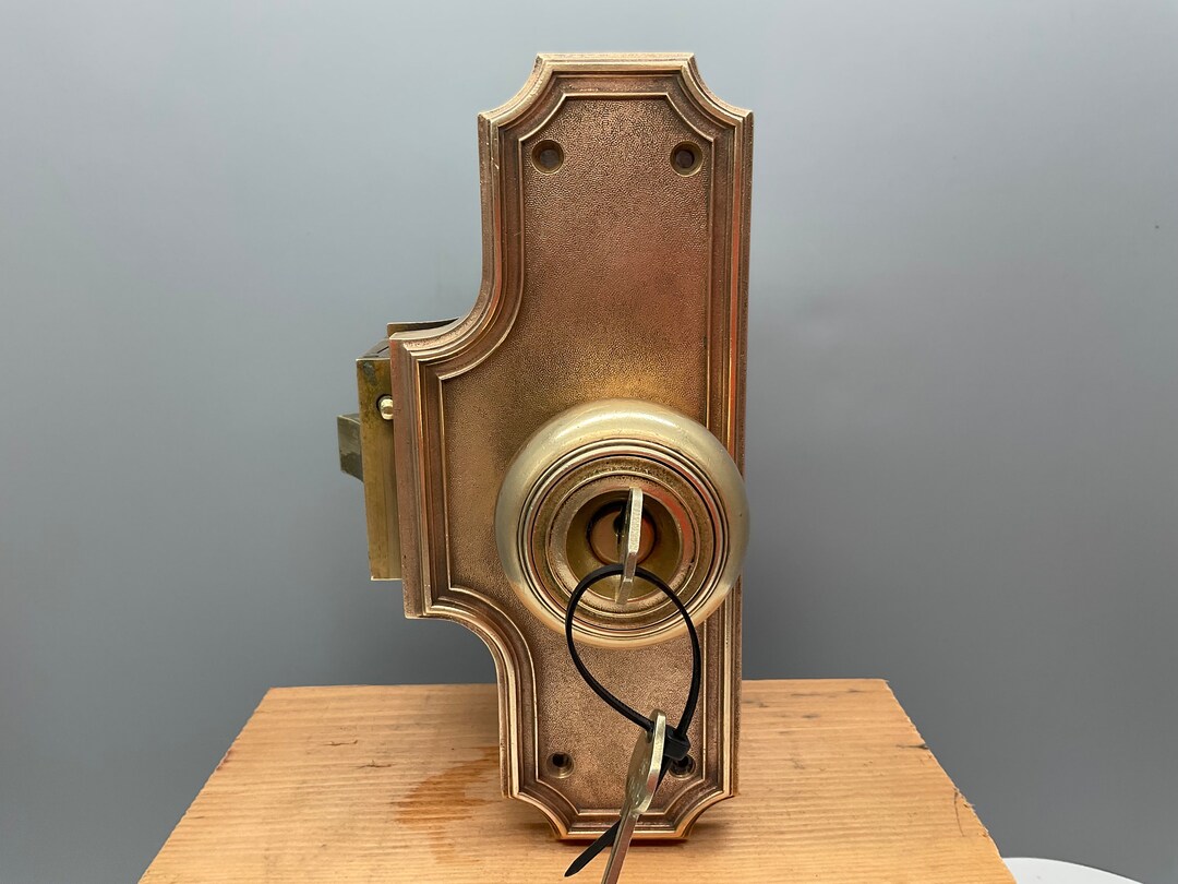 Russwin Brass Exterior Entry Door Set. Complete, Mortise Set, Plates ...