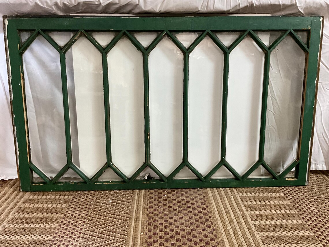 Salvaged Diamond Paned Window: 1920s Sun Valley Decor - Etsy