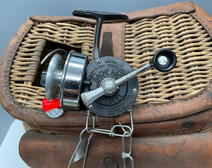 Vintage 1950's Bache Brown Half Bail Fishing Reel - Etsy