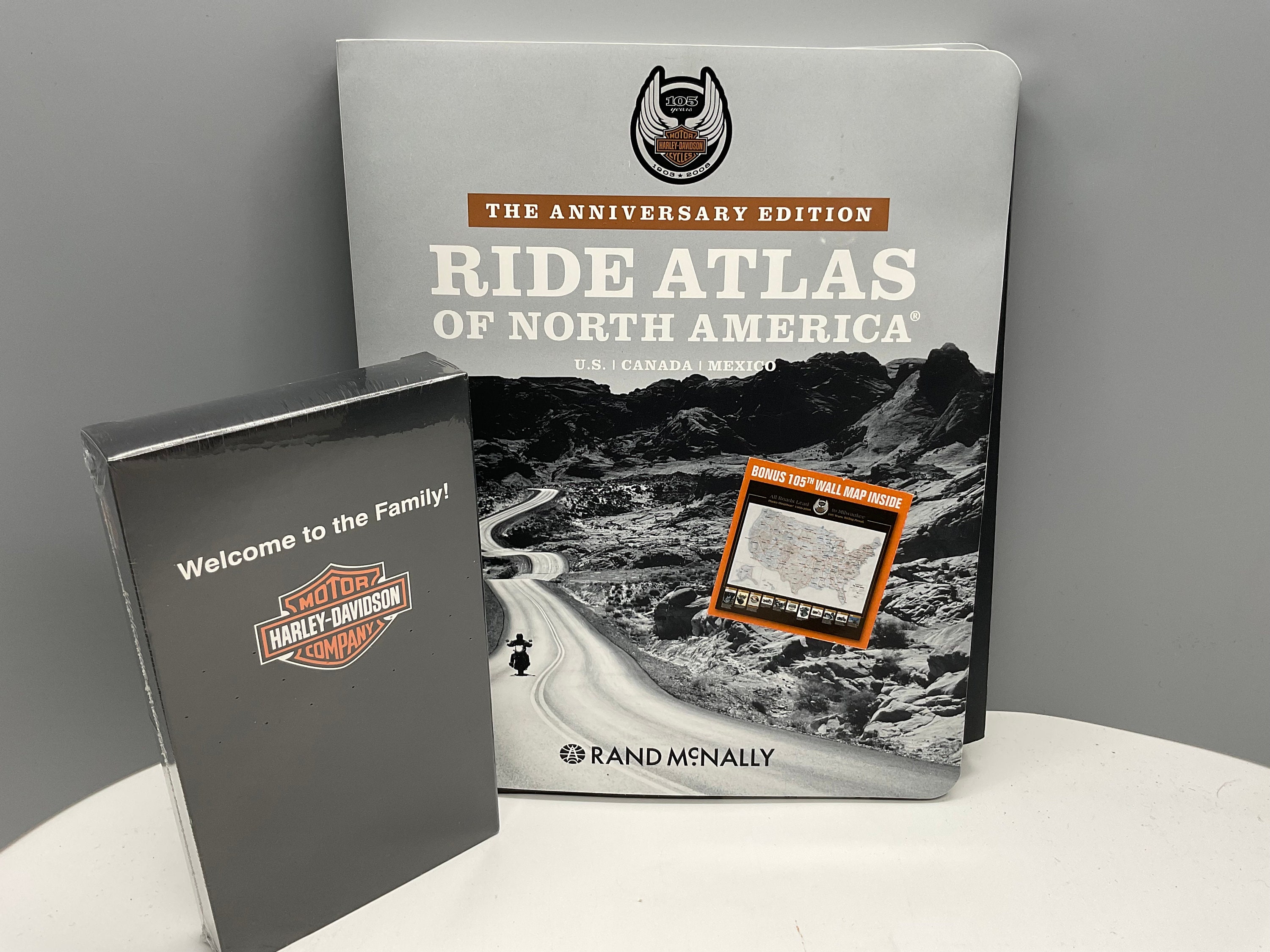 Harley Davidson Ride Atlas of North America Anniversary Edition W/vhs ...