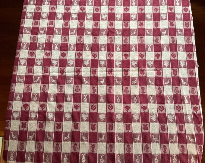 Vintage Country Style Tablecloth, Cotton Checks. - Etsy