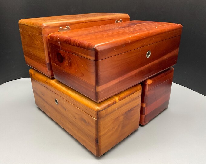 Lane Cedar Chests Salesman Sample Size Wooden Boxes. Treasure Chest ...