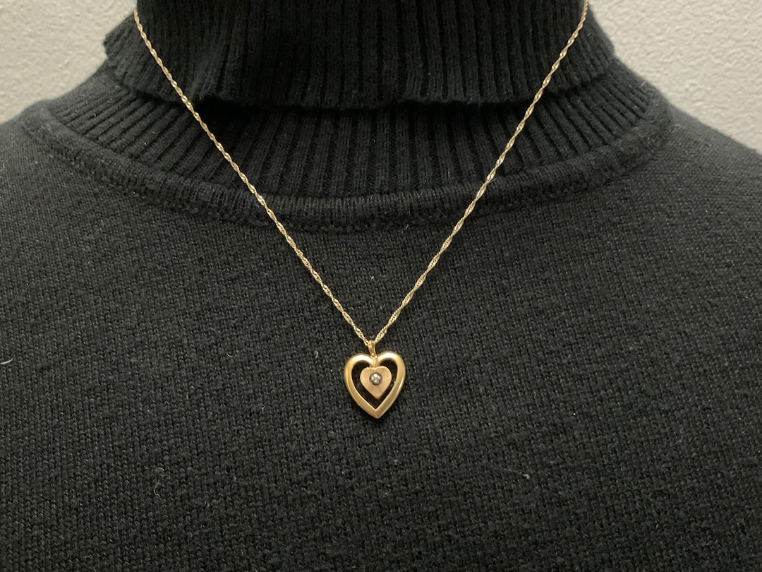 Diamond Necklace, 14 K Gold Chain Small, Beautiful, Heritage Piece ...