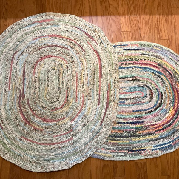 Oval Rag Rug - Etsy