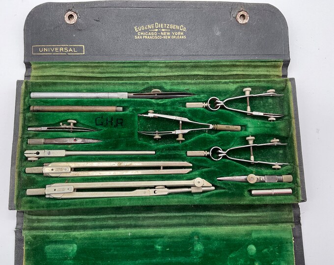 1900's Eugene Dietzgen Cartography, Drafting, Map Tools Intact Set ...