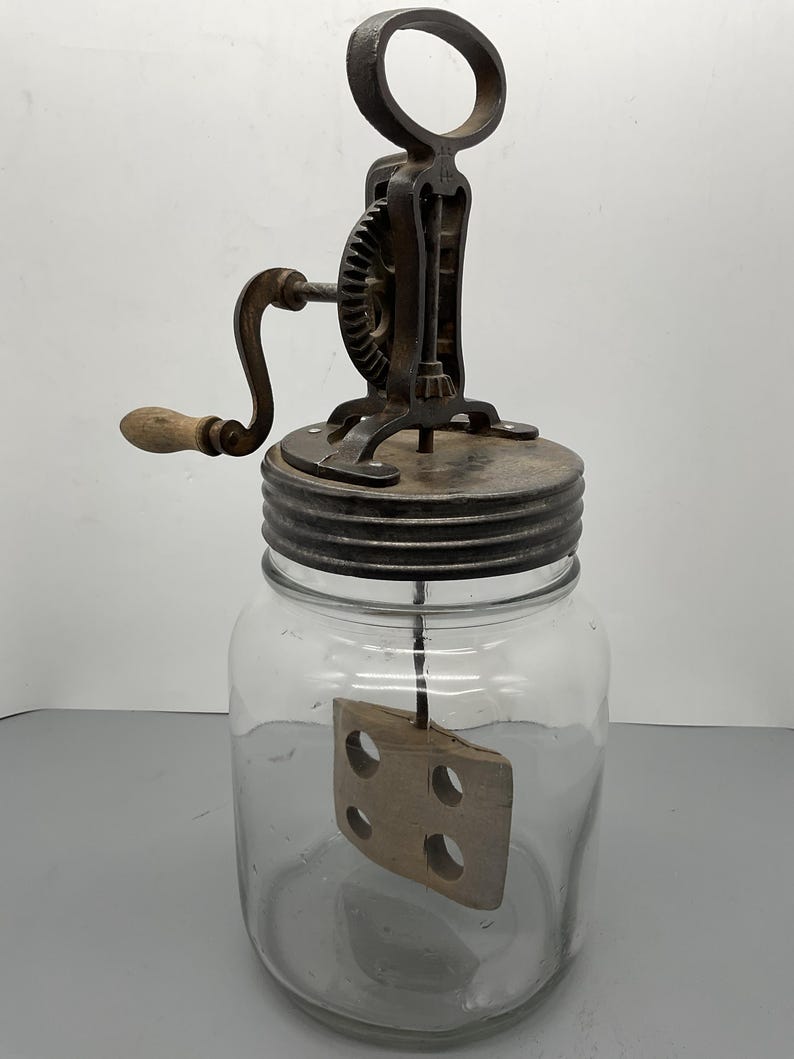 Butter Churn, 1920's 4-quart, 1 Gallon KZ on Cast Iron Handle. - Etsy