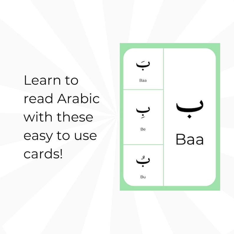 Arabic Alphabet With Harakat Flashcards, Arabic Alphabet, Arabic ...