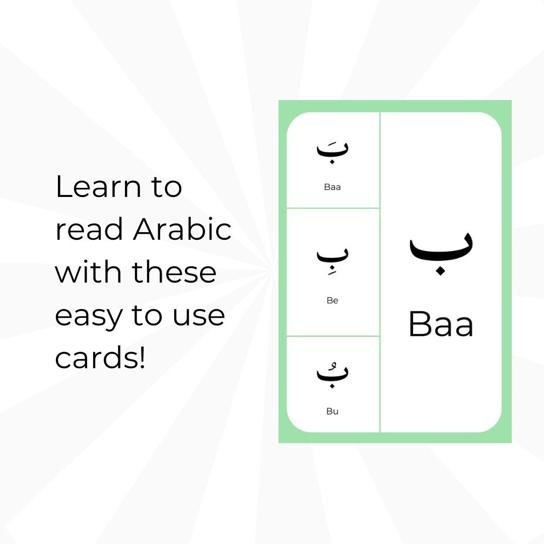 Arabic Alphabet With Harakat Flashcards, Arabic Alphabet, Arabic ...