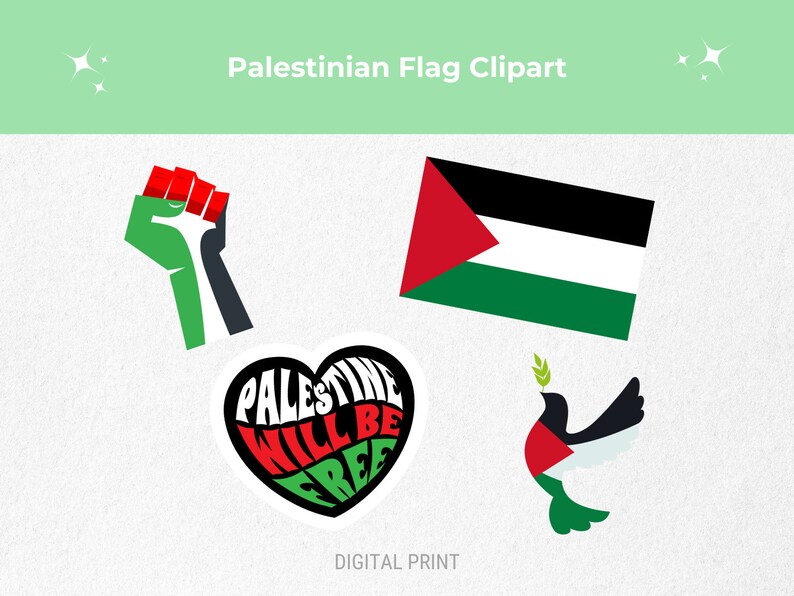 Free Palestine SVG PNG Clip Art, Palestine Flag SVG, Palestinian Flag ...