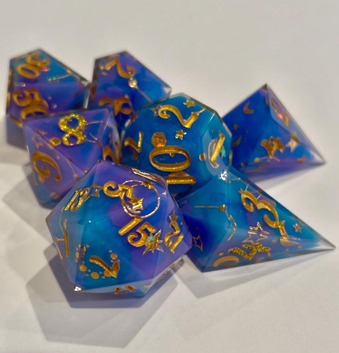 Aurora Borealis - 7 Pcs Dice Set - Etsy