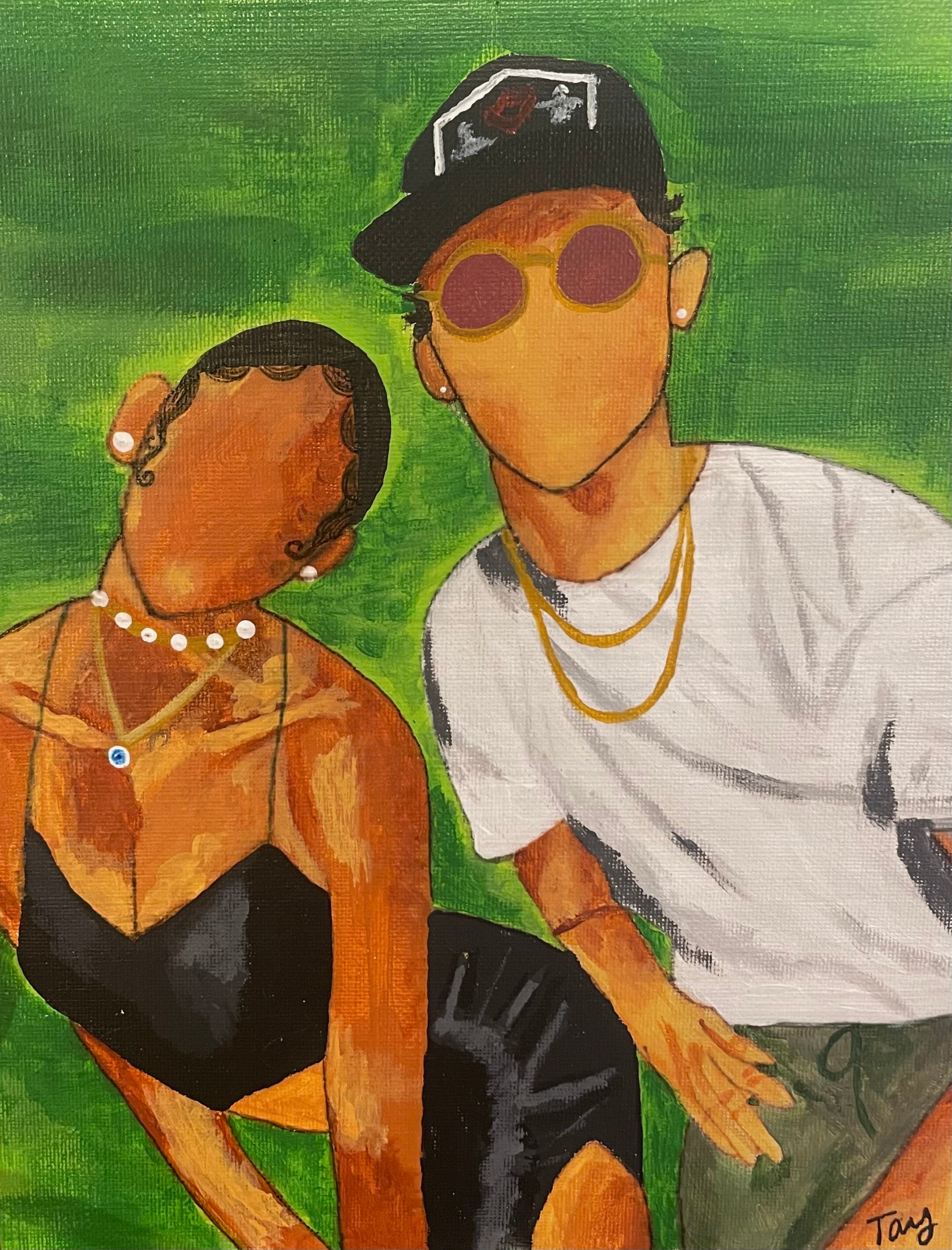 Custom Abstract Couples Portrait 8x10 Acrylic Painting - Etsy