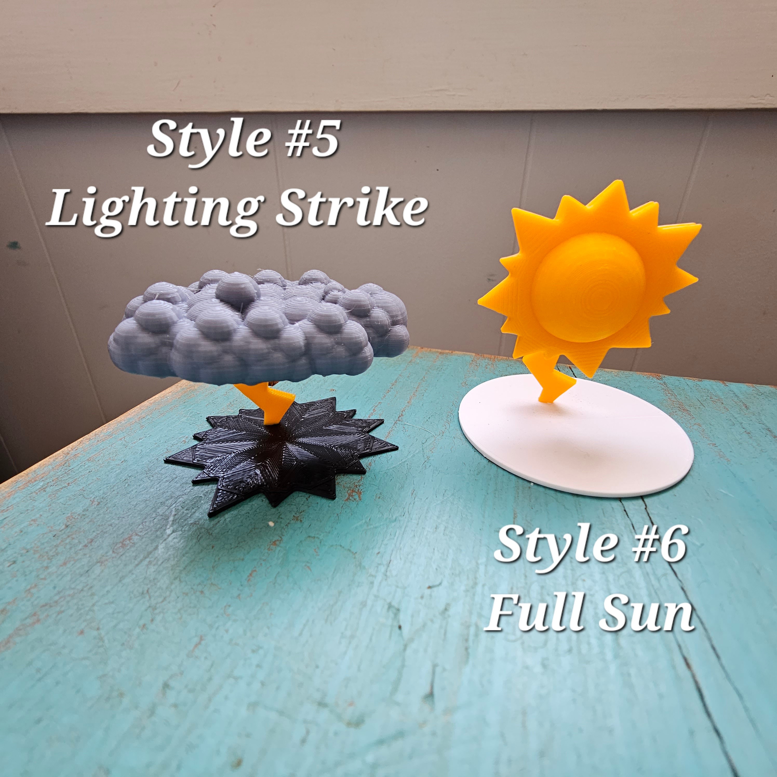 Weather Clouds Lightning Sun Sand Tray Miniatures Rain - Etsy