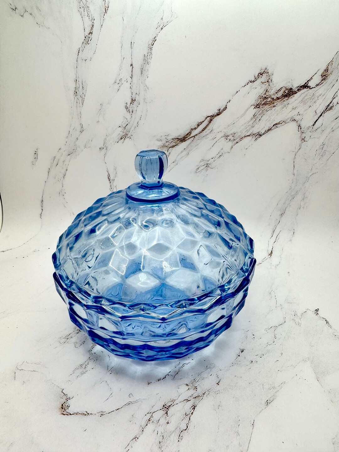 Vintage Light Blue Candy Dish With Lid Combine Purchases for Free ...