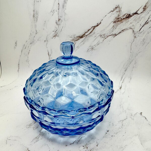 Blue Glass Dish - Etsy