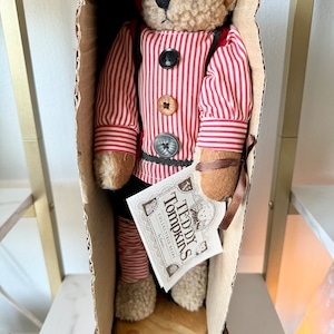 Enesco Teddy Tompkins "johnny" Collectible Bear With Stand, Vintage ...