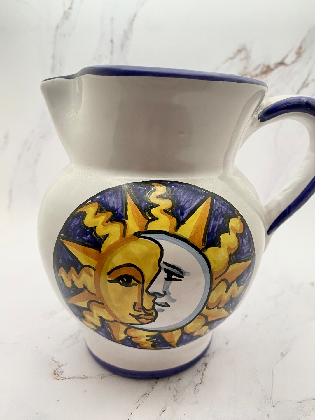 Vintage Celestial Sun and Moon Mini Pitcher Creamer Mini - Etsy