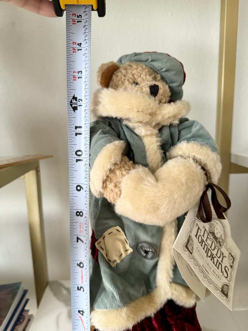 Enesco Teddy Tompkins perry Collectible Bear With Stand, Vintage 90s ...