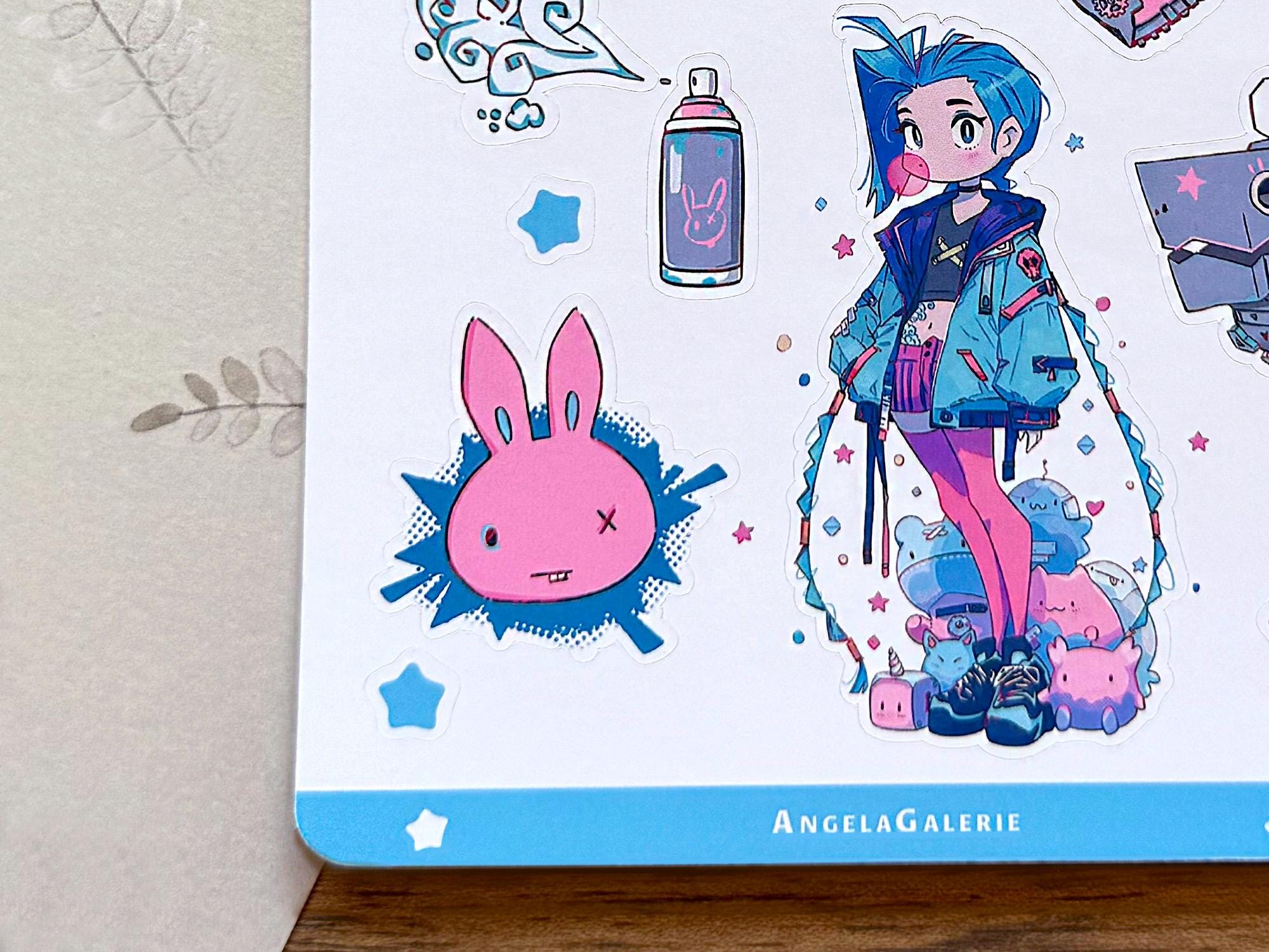 A6 Sheet Stickers Steampunk Chibi Jinx Girl: Arcane Inspiration ...