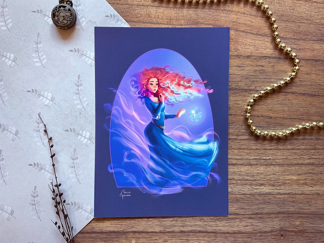 Brave Princess With Bow Art Print: Fine Art Print Queen of the Clans - Etsy