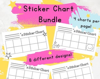 Printable Sticker Charts | Reward Chart | Behavior Chart | Kids Reward ...
