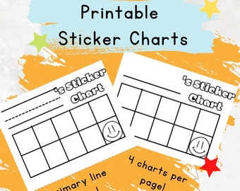 Printable Sticker Charts Bundle Reward Chart Behavior Chart Kids Reward ...
