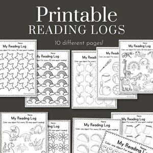 Printable Reading Logs | Reading Reward Chart | Summer Reading Log ...