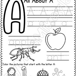 26 Printable Alphabet Letter Tracing Worksheets | Digital Download | - Etsy