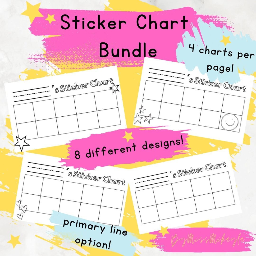 Printable Sticker Charts Bundle | Reward Chart | Behavior Chart | Kids ...