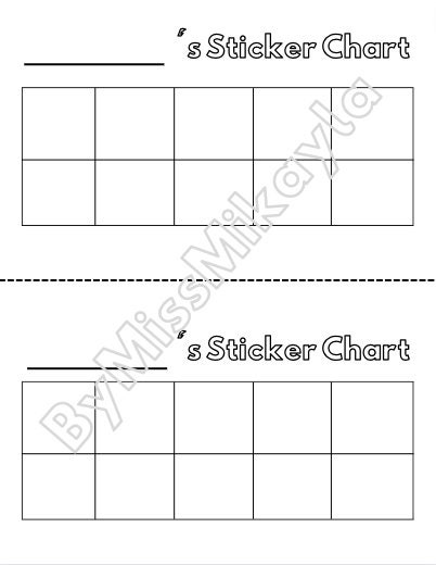 Printable Sticker Charts | Reward Chart | Behavior Chart | Kids Reward ...
