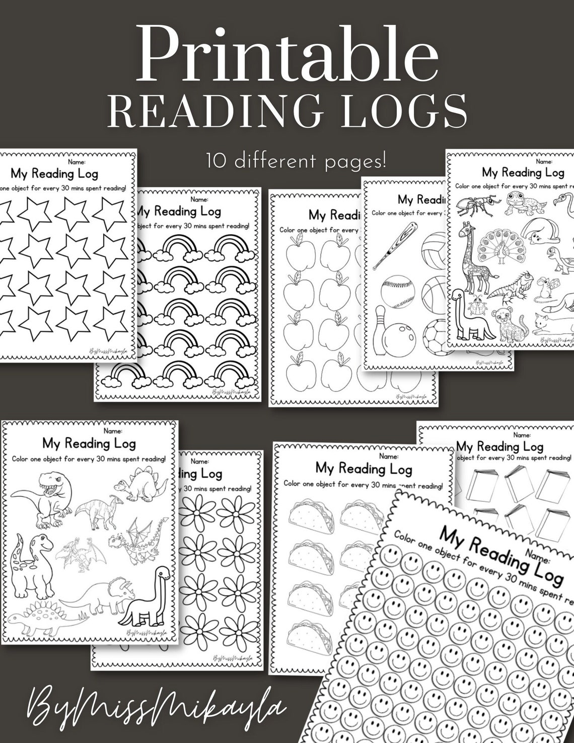 Printable Reading Logs | Reading Reward Chart | Summer Reading Log ...