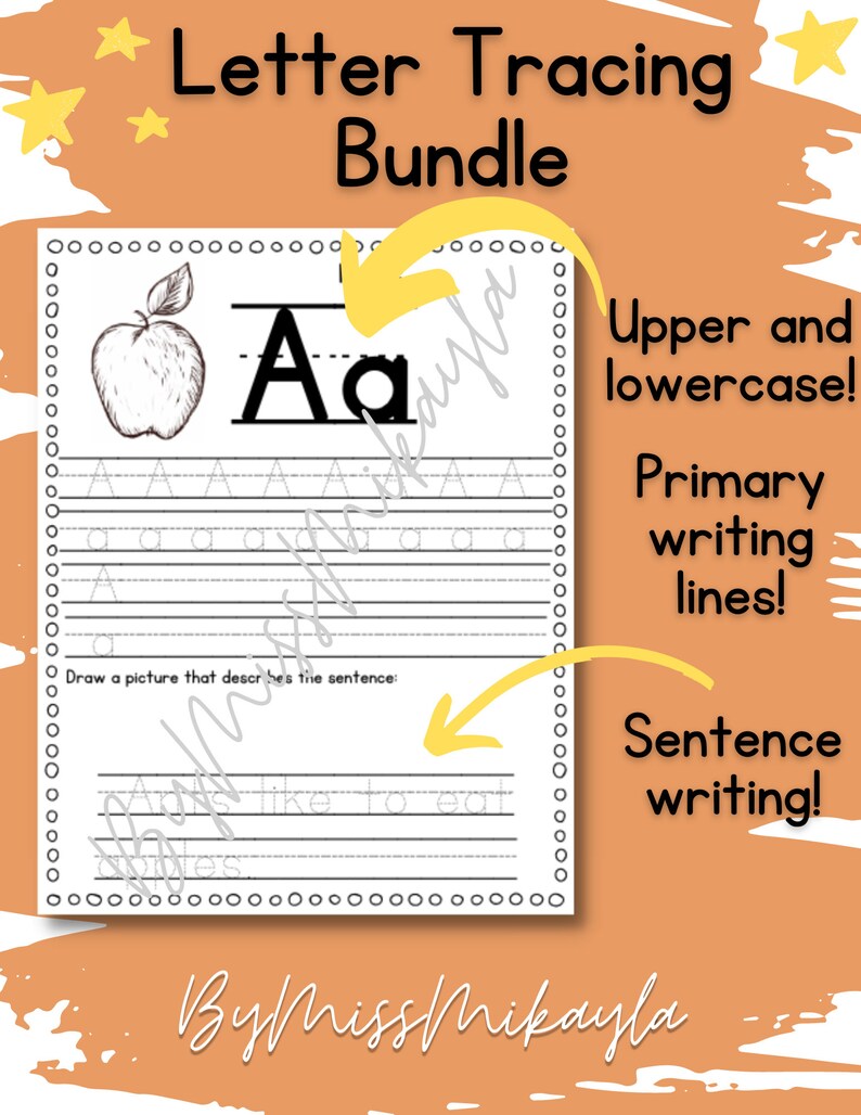 50+ Printable Alphabet Letter Worksheets | Upper & Lowercase | BUNDLE ...