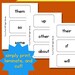 100 Printable Fry's First Hundred Sight Word Flashcards | Kindergarten ...