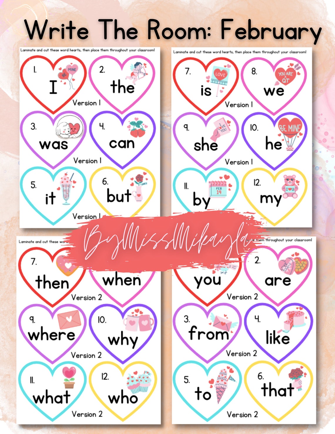 Printable Write the Room: February - Etsy