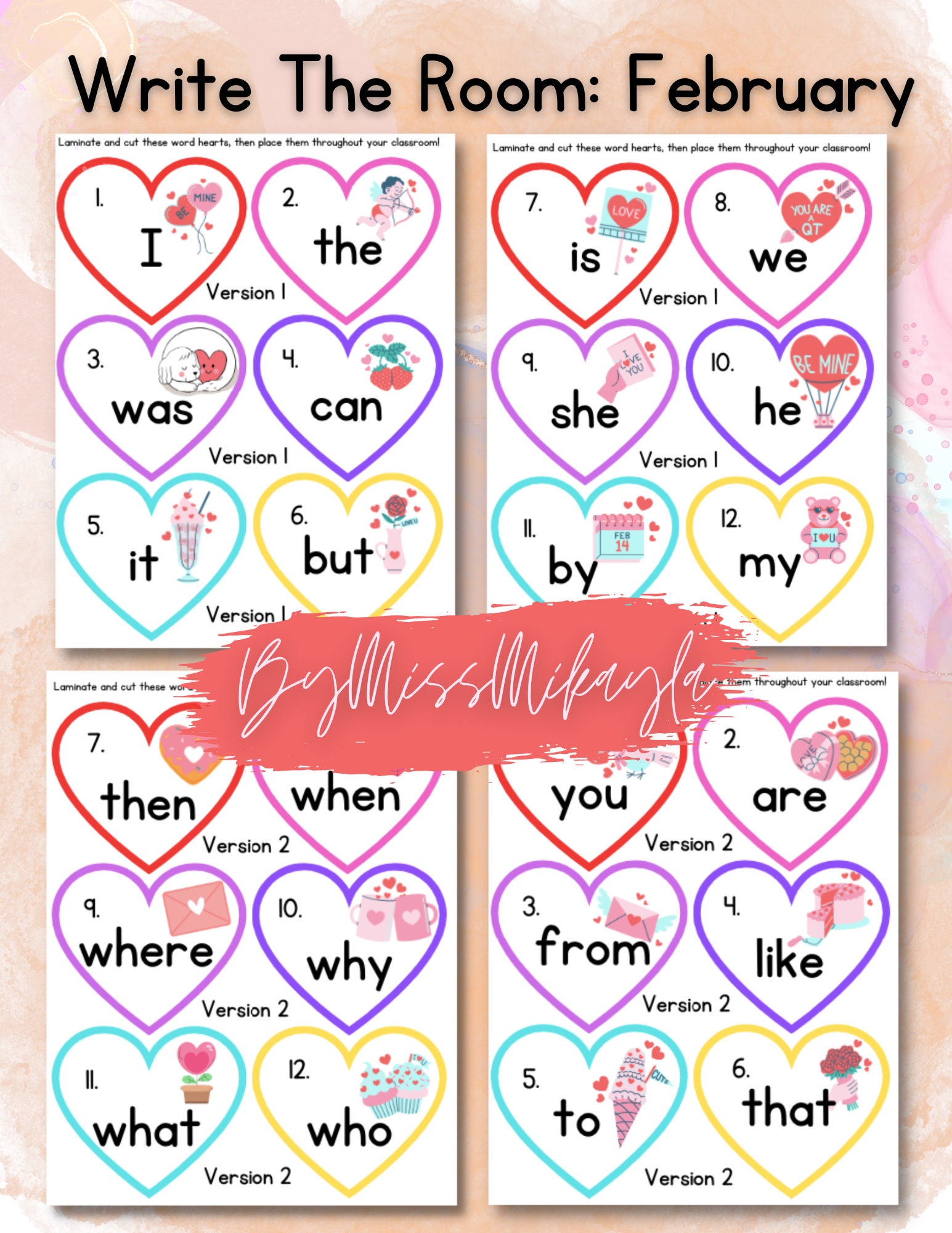 Printable Write the Room: February - Etsy