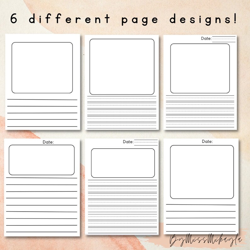 Printable Monthly Writing Journal Bundle | 2023-2025 | Writing Paper ...