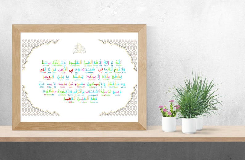 2025 New Kursi, Ayatul Kusri, Gift Poster Printable, Quranic Poster ...