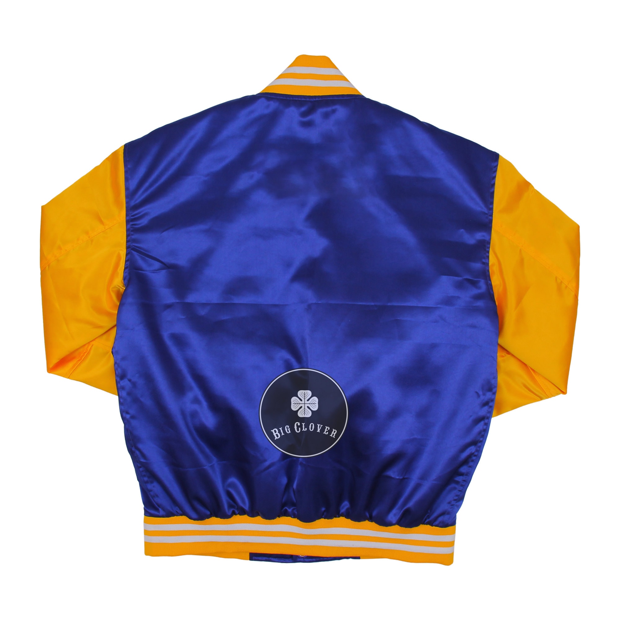 Handmade Royal Blue & Gold Yellow Satin High School Letterman Baseball ...