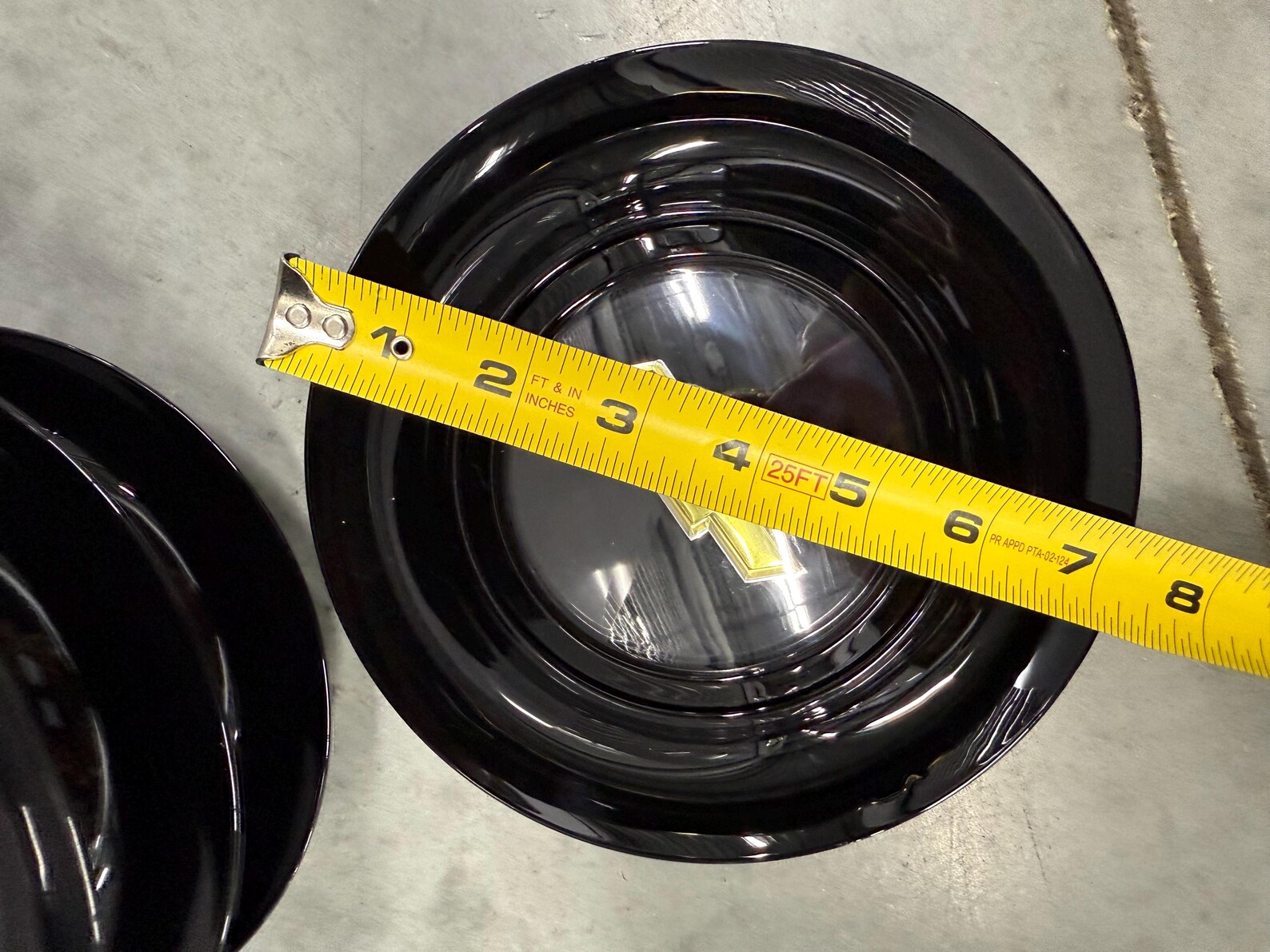 4 Black Floating Center Caps XL Rim for Chevrolet Emblem 7.2 in 182 Mm ...