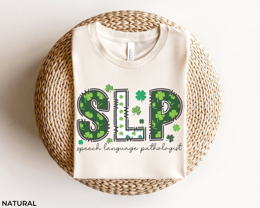 SLP St Patricks Day Shirt Gift, Speech Language Pathologist St Patricks ...