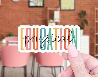 Physical Education Teacher Sticker Vinyl Sticker PE Teacher - Etsy