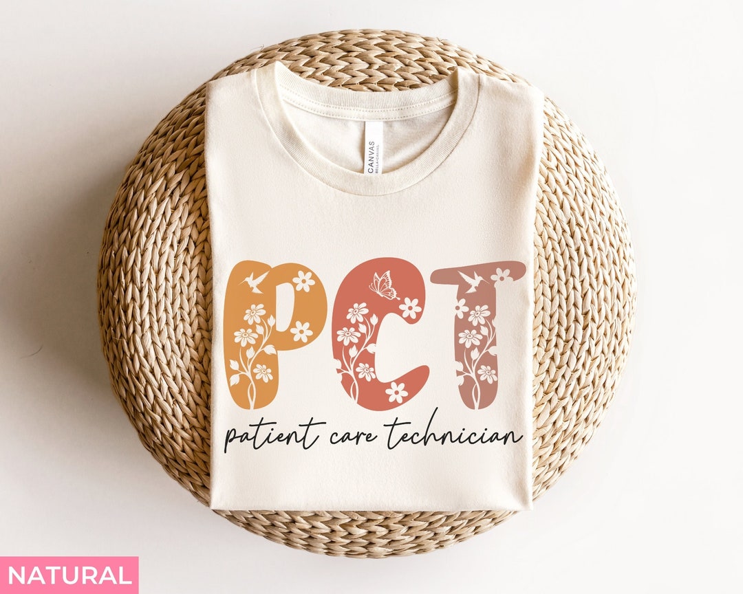 Floral Boho PCT Shirt Gift, Patient Care Technician T-shirt Gift, PCT ...