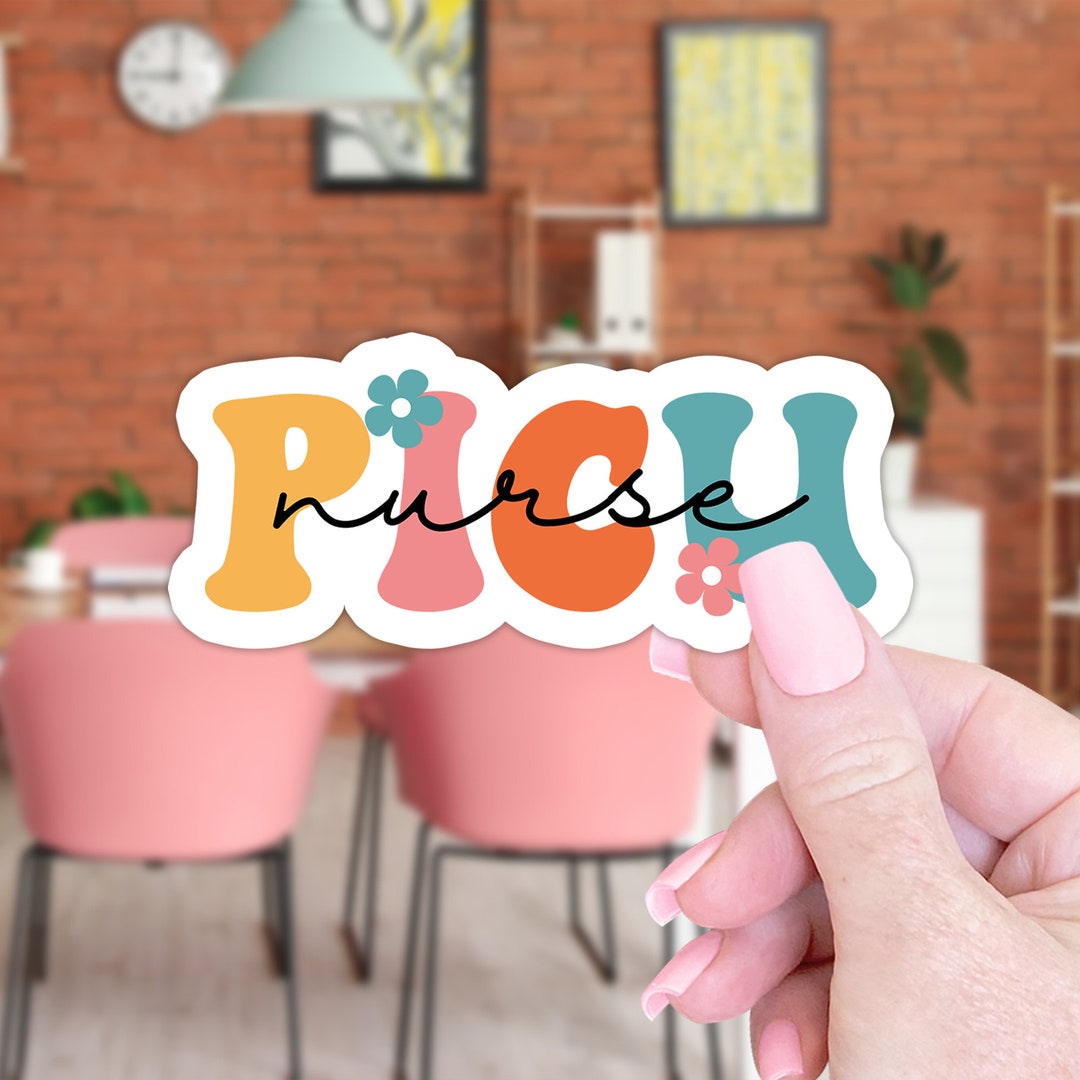 PICU Nurse Sticker Gift PICU Nursing Laptop Stickers - Etsy