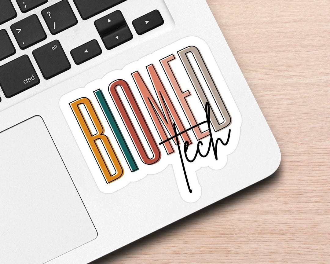 Biomed Tech Sticker Decal Gift, Biomedical Technician Laptop Water ...