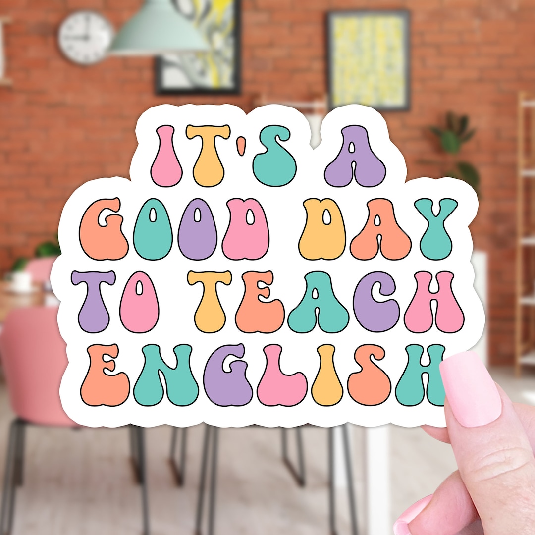 English Teacher Sticker Gift, English Teacher Laptop Sticker, English ...