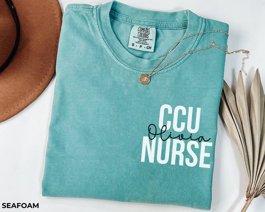 PERSONALIZED CCU Nurse Comfort Colors® Shirt Gift, Custom CCU Critical ...