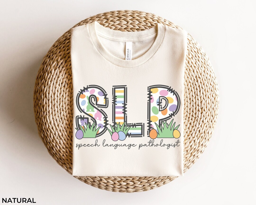 SLP Easter Shirt Gift, Speech Language Pathologist Easter Eggs Tshirt ...