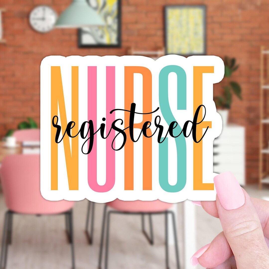 Registered Nurse Sticker Decal Gift, Registered Nurse RN Laptop Water ...