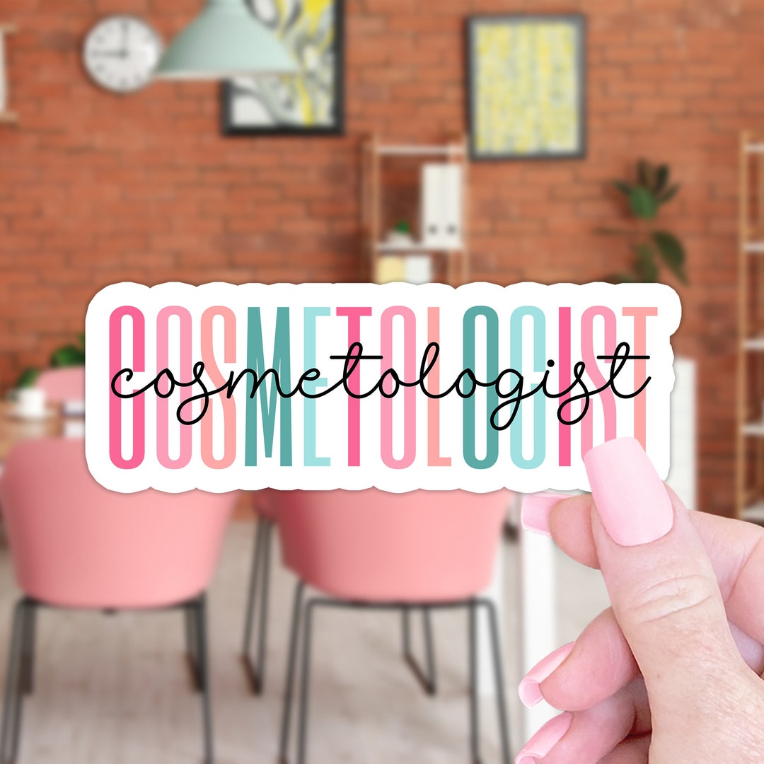Cosmetologist Sticker Gift, Cosmetologist Laptop Water Bottle Decal ...