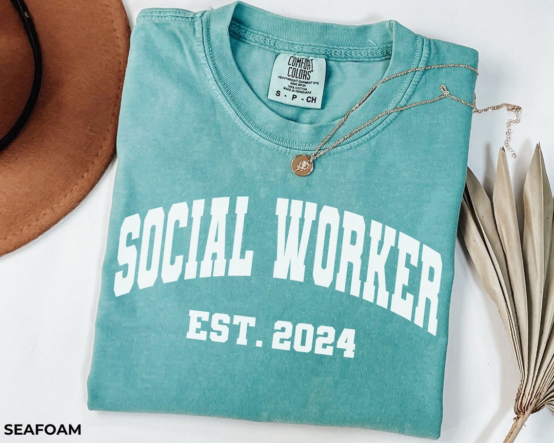 CUSTOM Social Worker Est Comfort Colors® Shirt Gift, Social Worker ...